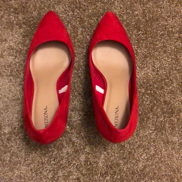 Merona | Shoes | Red 4 Inch Heels | Poshmark